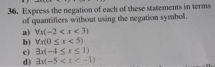 Solved 36. Express the negation of each of these statements | Chegg.com