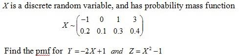 Solved X is a discrete random variable, and has probability | Chegg.com