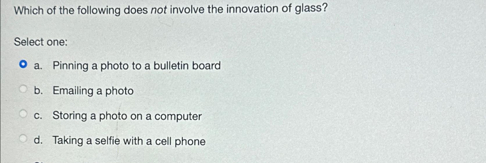 Solved Which of the following does not involve the | Chegg.com