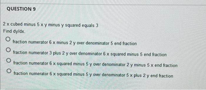 Solved QUESTIONS 2 x cubed minus 5 x y minus y squared | Chegg.com