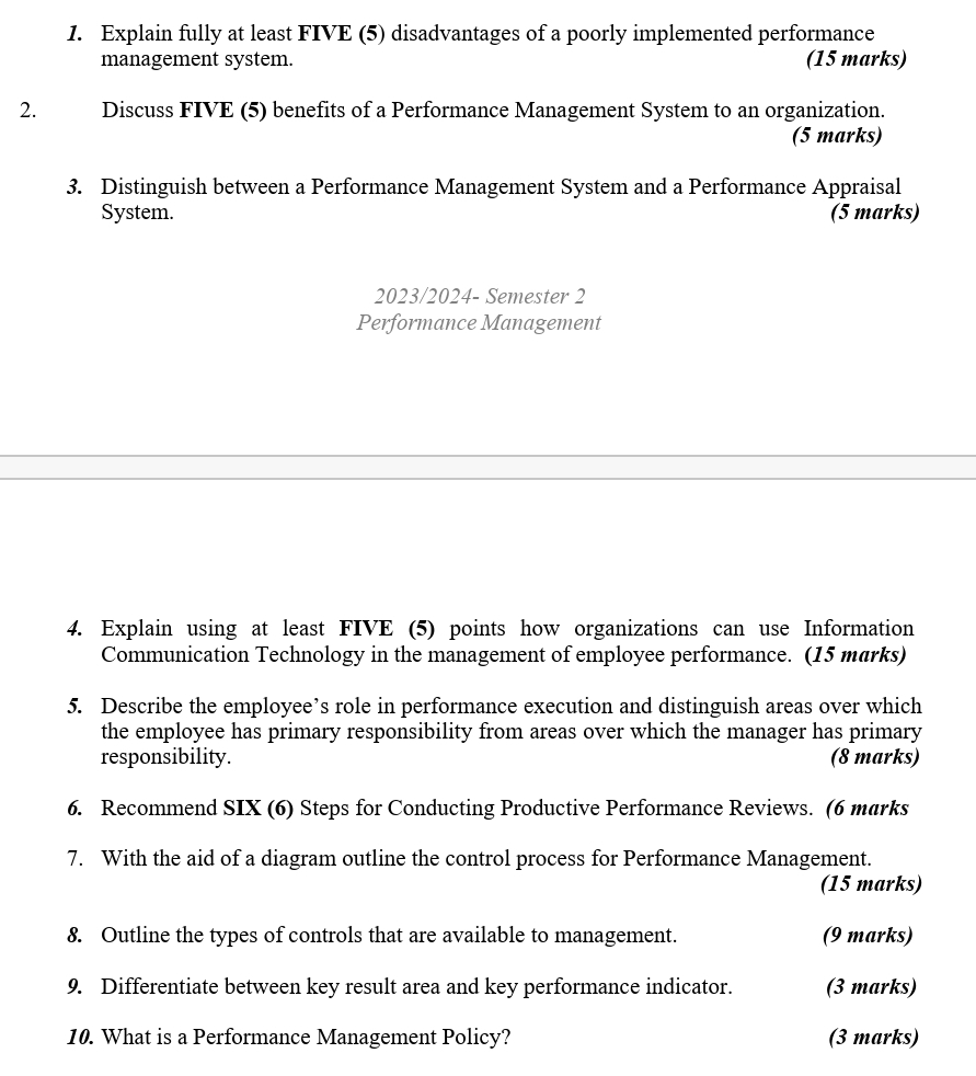 Solved Explain fully at least FIVE (5) ﻿disadvantages of a | Chegg.com