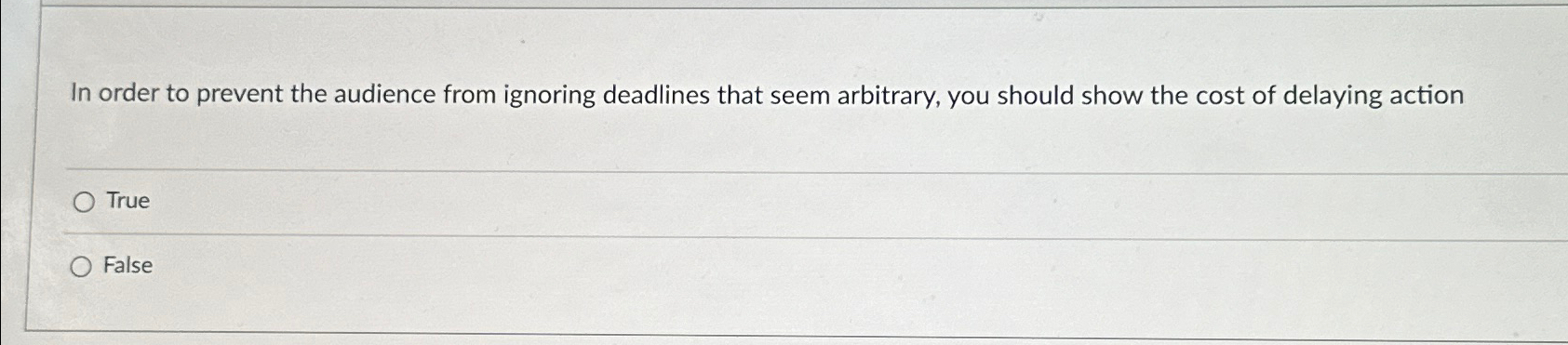 Solved In order to prevent the audience from ignoring | Chegg.com