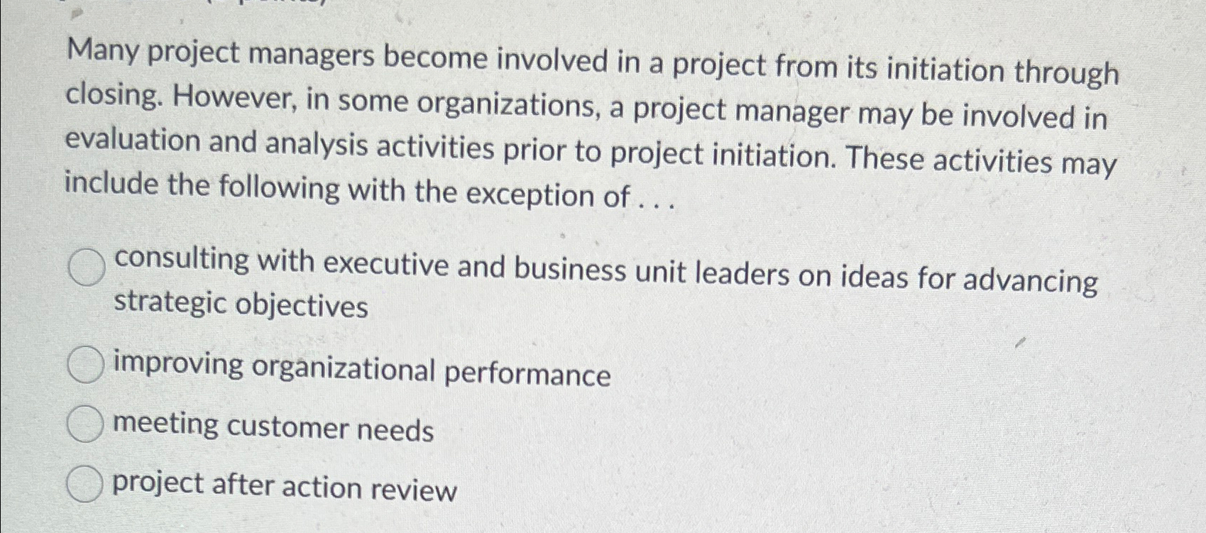 Solved Many project managers become involved in a project | Chegg.com
