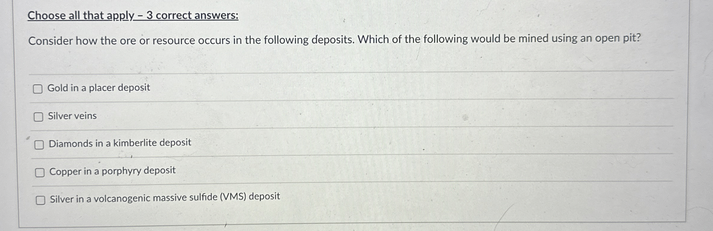 Solved Choose all that apply - 3 ﻿correct answers:Consider | Chegg.com
