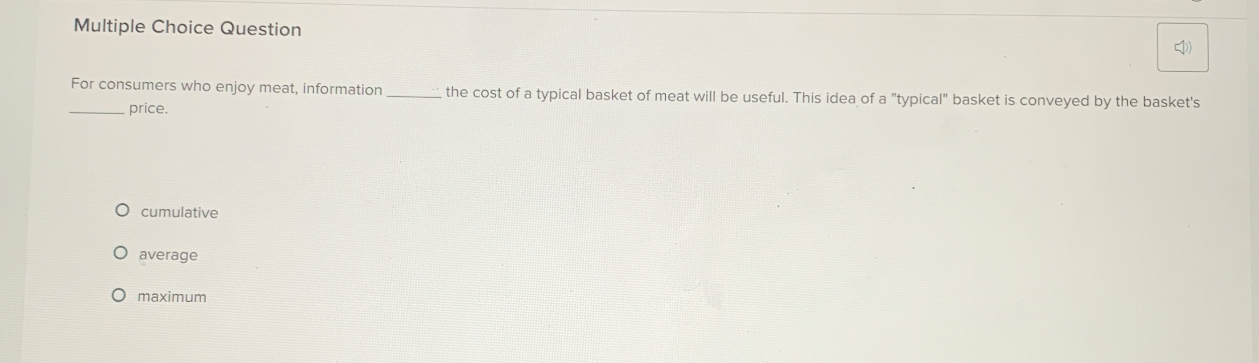Solved Multiple Choice QuestionFor consumers who enjoy meat, | Chegg.com