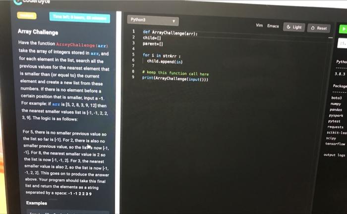 Solved numbers. If there is no clement before a certain | Chegg.com