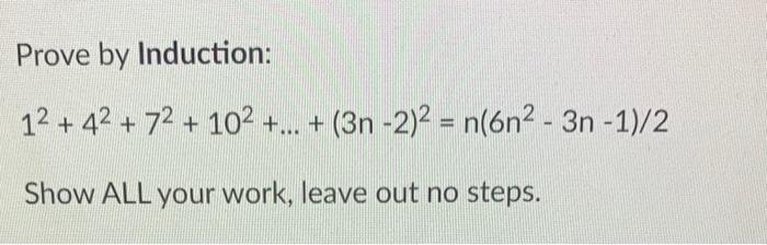 Solved Prove by Induction: | Chegg.com