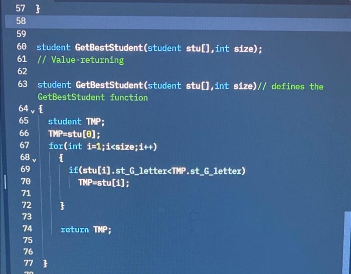 Solved 1 2 #include 3 using namespace std; 4 5, struct | Chegg.com