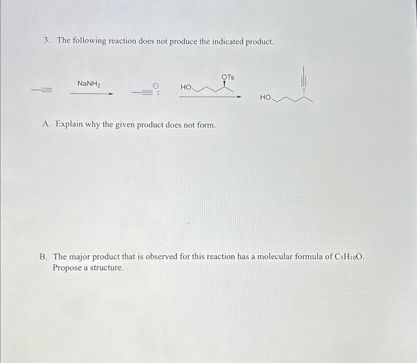 The following reaction does not produce the indicated | Chegg.com