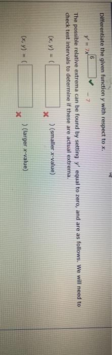 Solved Au Differentiate The Given Function Y With Respect To