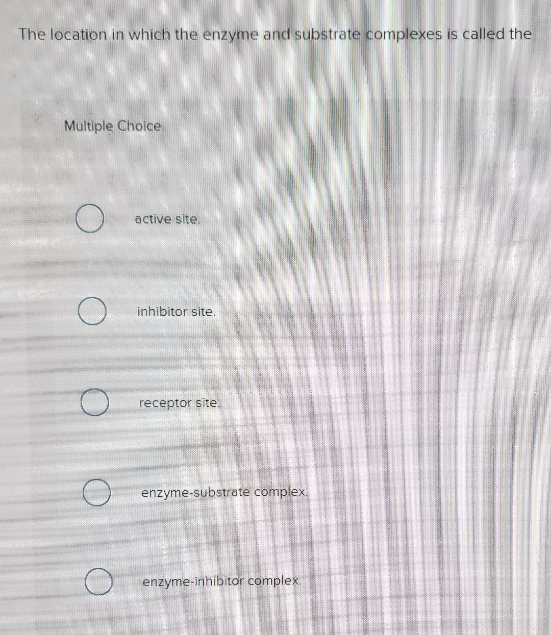 Solved The location in which the enzyme and substrate | Chegg.com