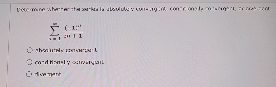 Solved Determine whether the series is absolutely | Chegg.com