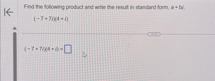 Solved Find the following product and write the result in | Chegg.com