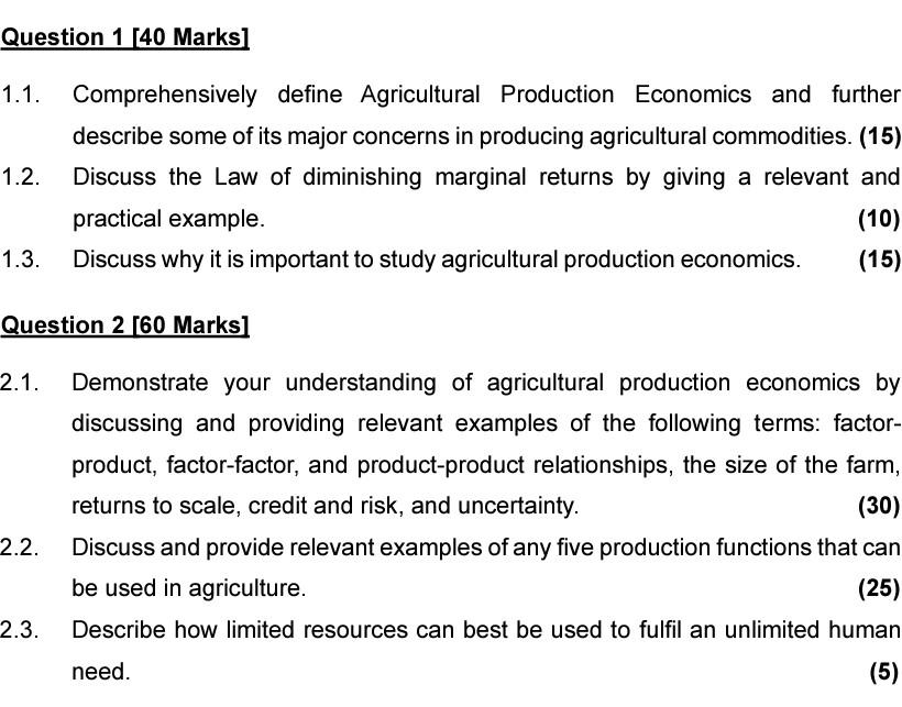 Solved Question 1 [40 Marks] 1.1. Comprehensively define | Chegg.com