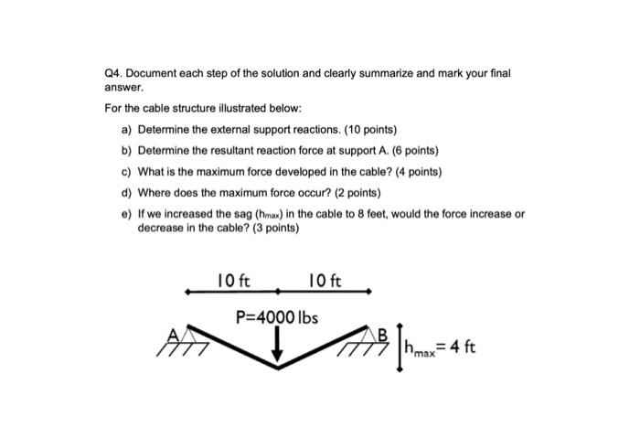 Q4. Document each step of the solution and clearly | Chegg.com