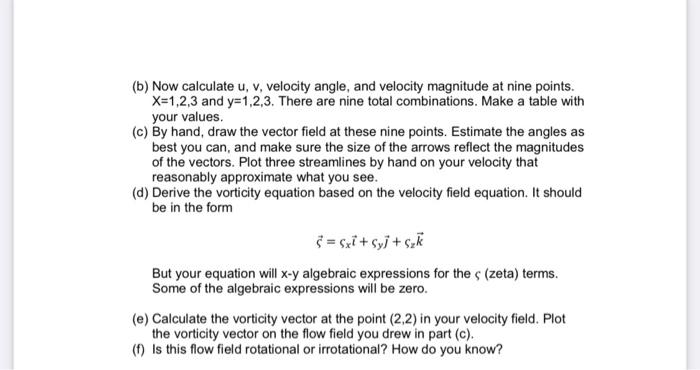 Solved T4-6 Rotational flow Problem C: Here is a 2D velocity | Chegg.com
