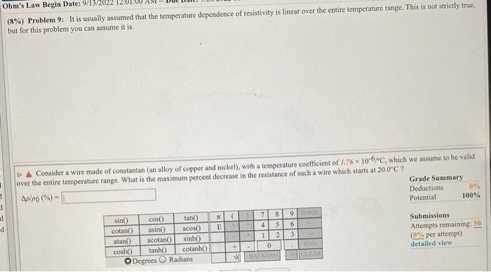 Solved \( (8 \%) \) Problem 9: It is usually assumed that | Chegg.com