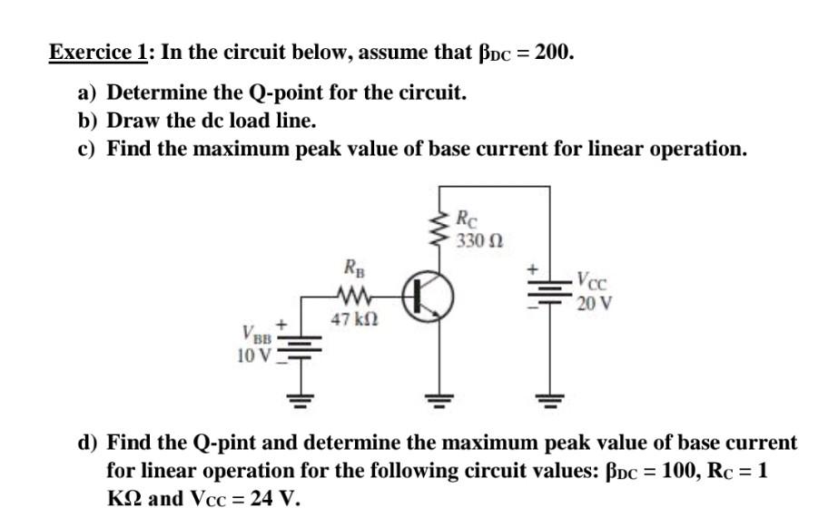 Solved Exercice 1: In the circuit below, assume that | Chegg.com