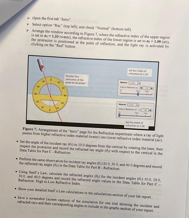 Solved Part C - Refraction: High to Low Refractive | Chegg.com