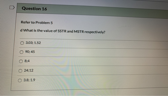 Solved Problem 5-A2 on Ch13-ANOVA Sweet Bay and Winn-Dixie | Chegg.com