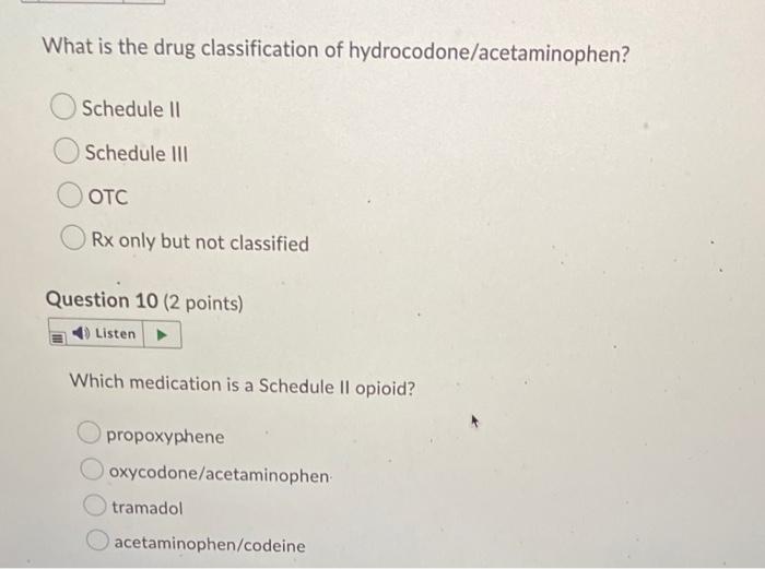Solved What is the drug classification of | Chegg.com