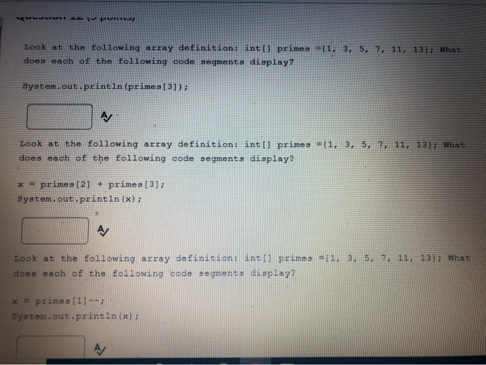 Solved LUHR HUAJ Look at the following array definition: int | Chegg.com