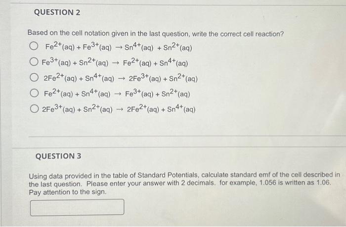 Solved The following cell notation contains two | Chegg.com