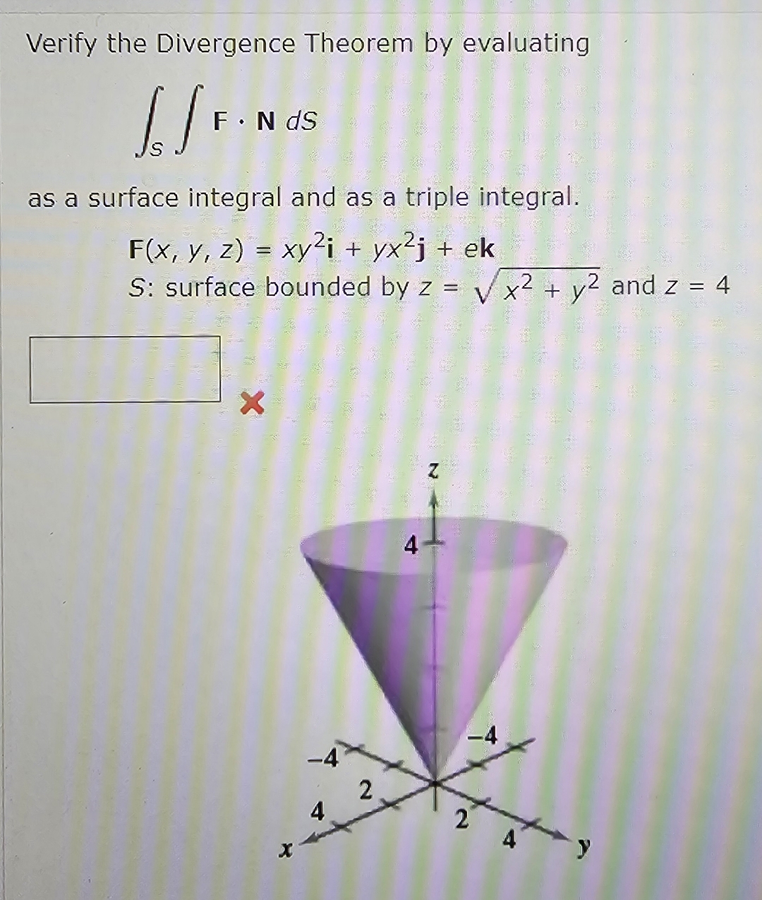 Solved Verify the Divergence Theorem by | Chegg.com