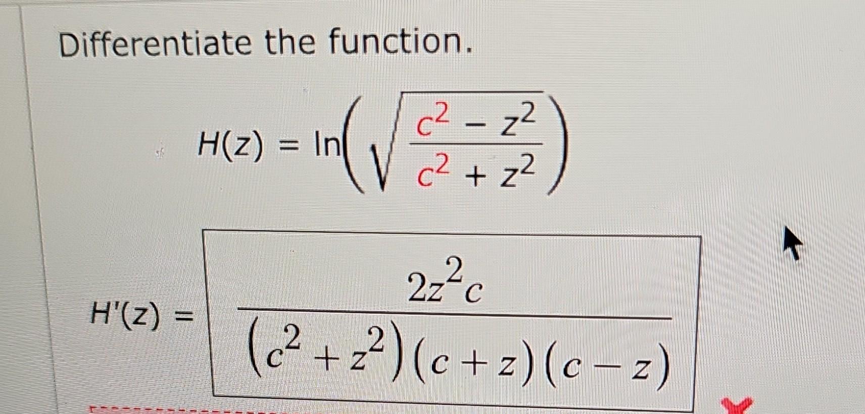 Solved Differentiate the function. | Chegg.com