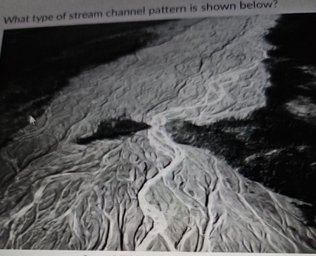 Solved What type of stream channel pattern is shown | Chegg.com