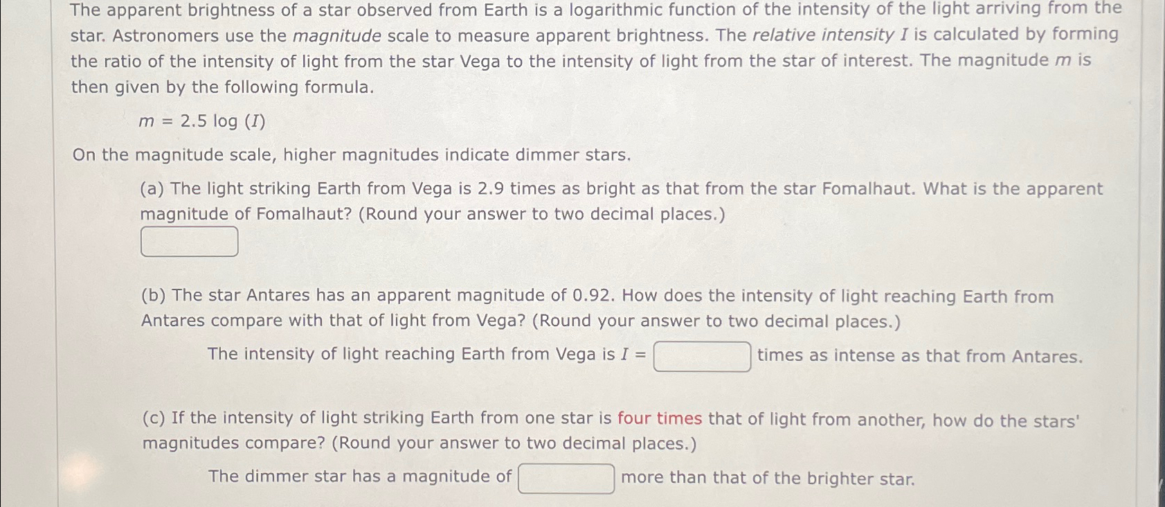 Solved The apparent brightness of a star observed from Earth | Chegg.com