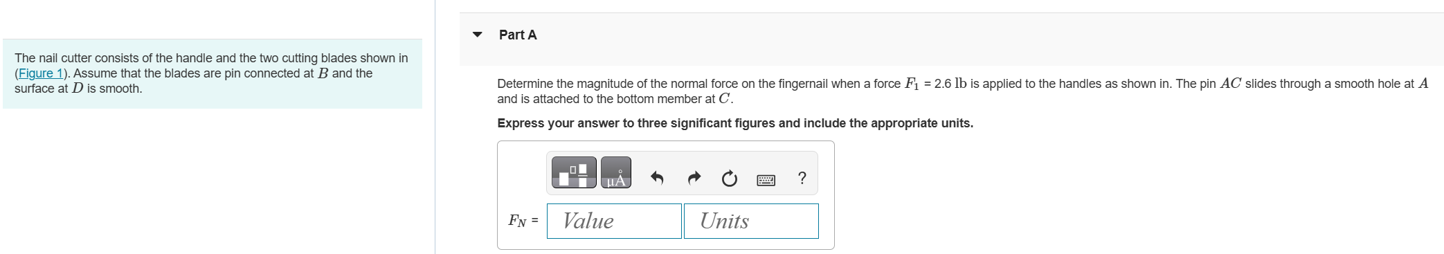 Solved Part A The nail cutter consists of the handle and the | Chegg.com