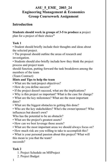 Solved ASU_5_EME_2003_24 Engineering Mˉ anagement \& | Chegg.com