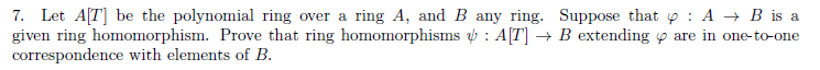 Solved Let A[T] ﻿be the polynomial ring over a ring A, ﻿and | Chegg.com