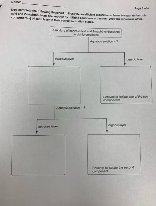 Solved Page 1 of 4 Name: - Acid-Base Extraction - | Chegg.com