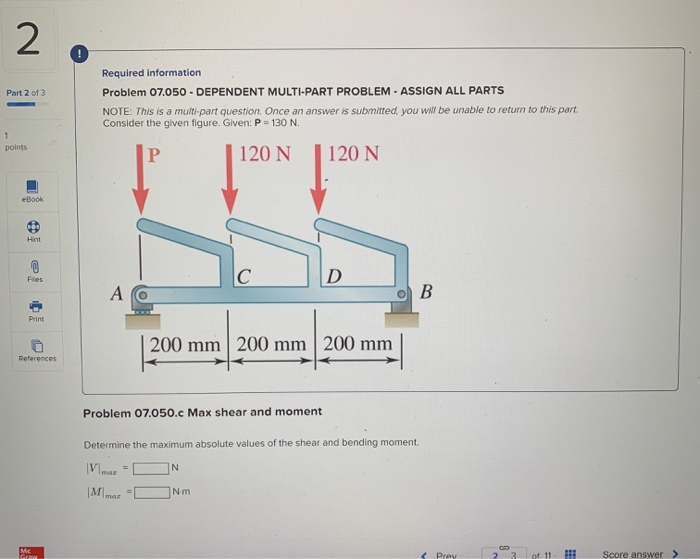 Solved 2 Required information Problem 07.050 DEPENDENT | Chegg.com