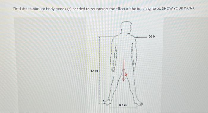 Solved Find the minimum body mass ( kg ) needed to | Chegg.com