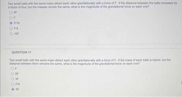 Solved Two small bails with the same mass attract each other | Chegg.com