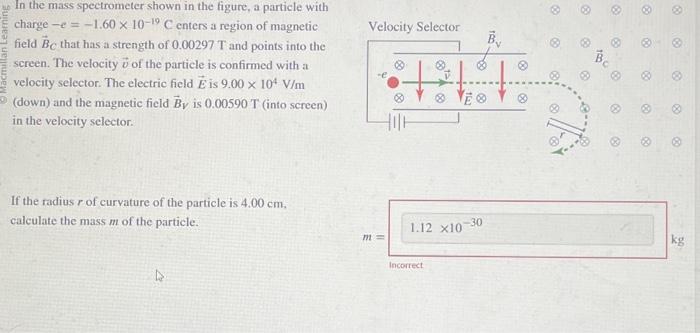 Solved In the mass spectrometer shown in the figure, a | Chegg.com