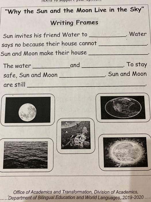 Solved Tesis IU support your op "Why the Sun and the Moon | Chegg.com