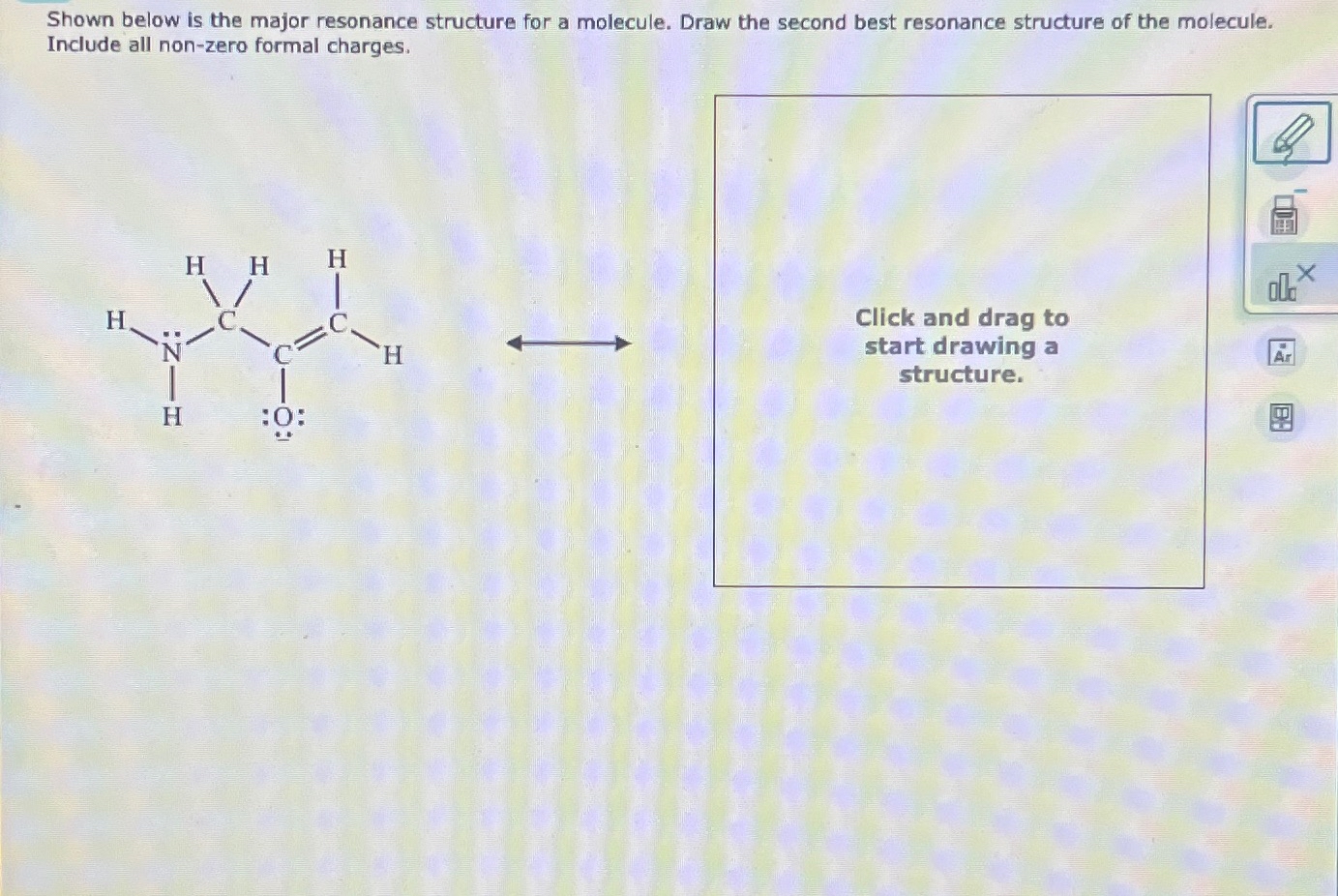 Solved Shown below is the major resonance structure for a | Chegg.com