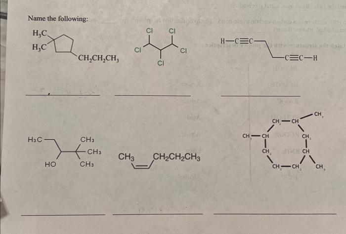 Solved Name the following:hexahyarololvens | Chegg.com