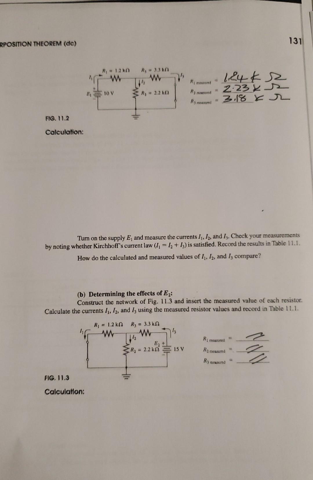 Solved 131 RPOSITION THEOREM (de) R = 1.2k W R = 3.3k w | Chegg.com