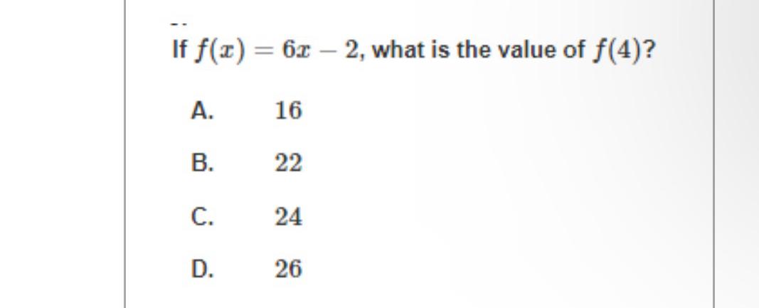 Solved If f(x)=6x-2, ﻿what is the value of | Chegg.com