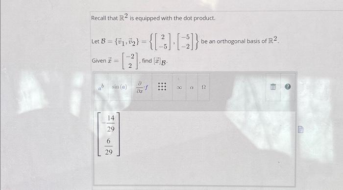 Solved Recall that R2 is equipped with the dot product. | Chegg.com