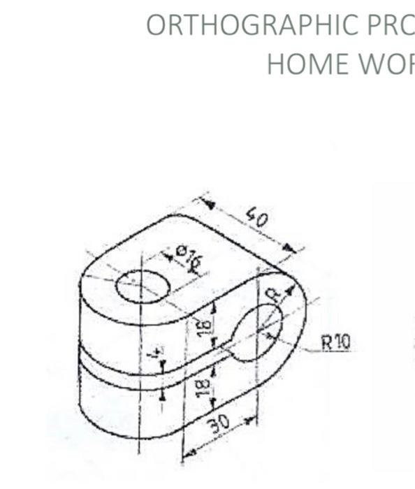 Solved ORTHOGRAPHIC PRO HOME WOH 40 -076 18 R?0 18 30 | Chegg.com
