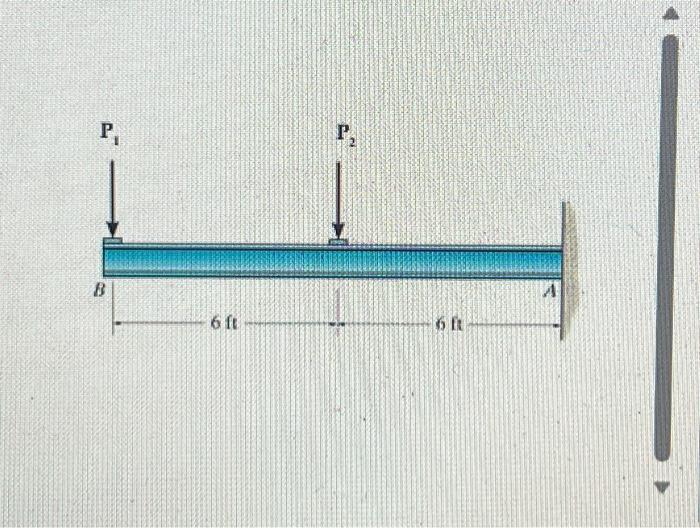 Solved The W10×15 cantilevered beam is made of A- 36 steel | Chegg.com