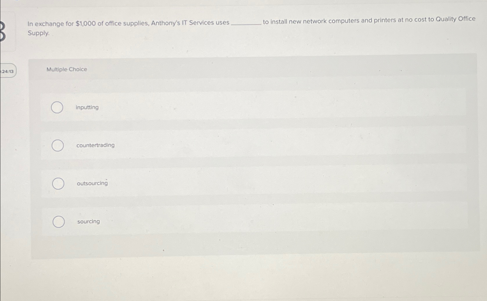 Solved In exchange for $1,000 ﻿of office supplies, Anthony's | Chegg.com
