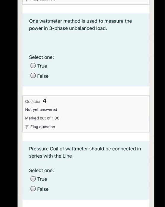 Solved One wattmeter method is used to measure the power in | Chegg.com