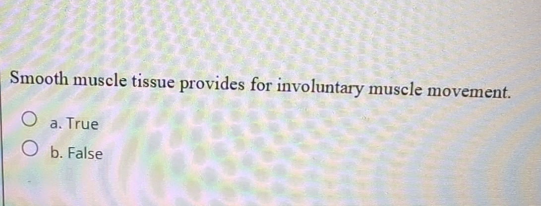 High Quality SOLUTION Smooth muscle tissue provides for involuntary ...